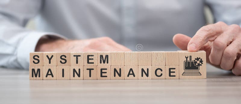 Concept of System Maintenance Stock Image - Image of concept, block ...