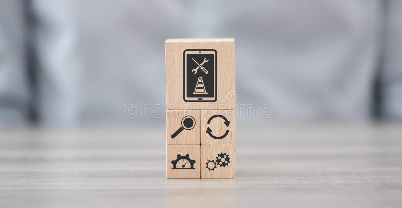 Concept of System Maintenance Stock Image - Image of hand, status ...