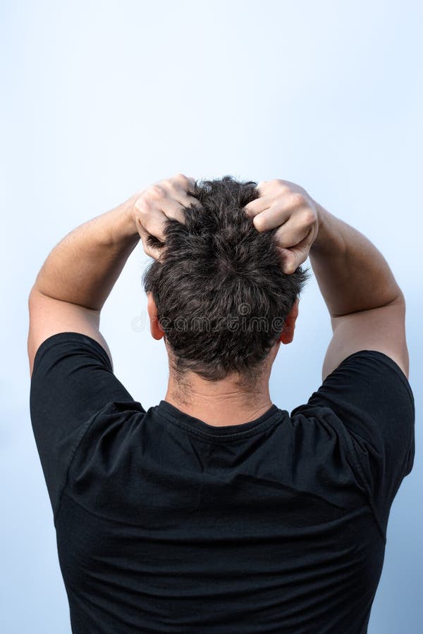 The Concept of a Problematic Situation or Depression. a Man Holding His ...