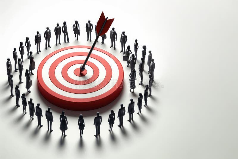 The Concept of a Target Audience with a Target and People Around. Space ...