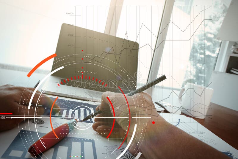 Concept of Target Focus Digital Diagram,graph Interfaces,virtual UI ...