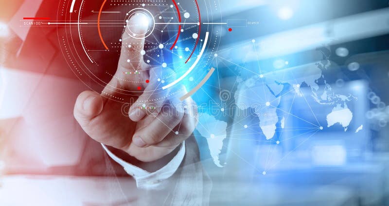 Concept of Target Focus Digital Diagram,graph Interfaces,virtual UI ...