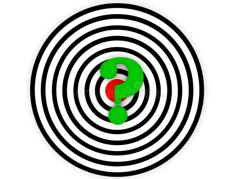 Concept of Target with Question Mark Stock Illustration - Illustration ...