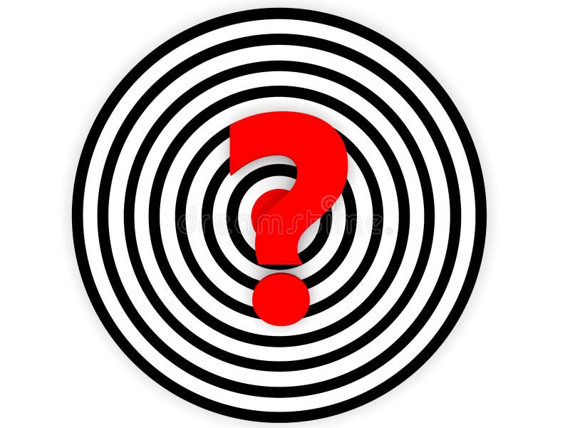 Concept of Target with Question Mark Stock Illustration - Illustration ...