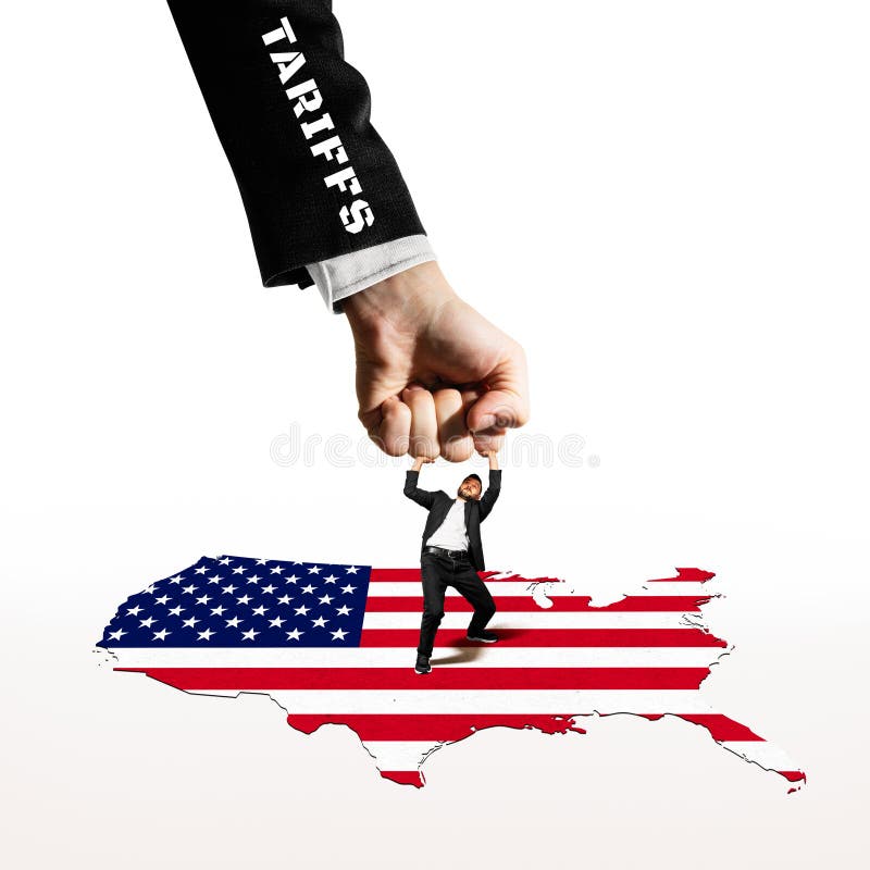 The Concept of a Tariff War. Stock Image - Image of punch, downgrade ...