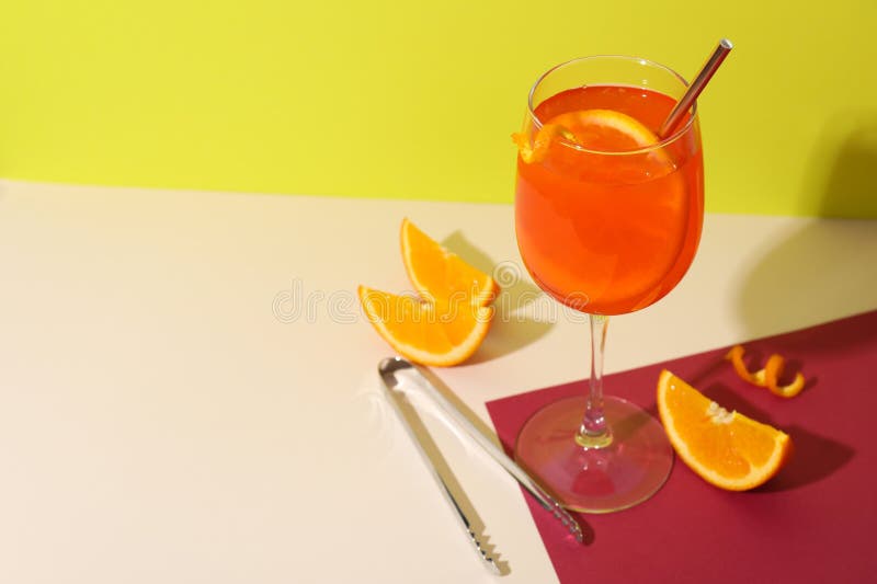 Concept of Tasty Alcohol Drink, Aperol Spritz Stock Image - Image of ...