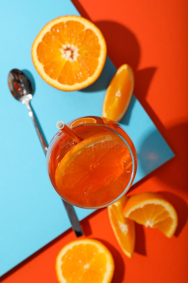 Concept of Tasty Alcohol Drink, Aperol Spritz Stock Photo - Image of ...