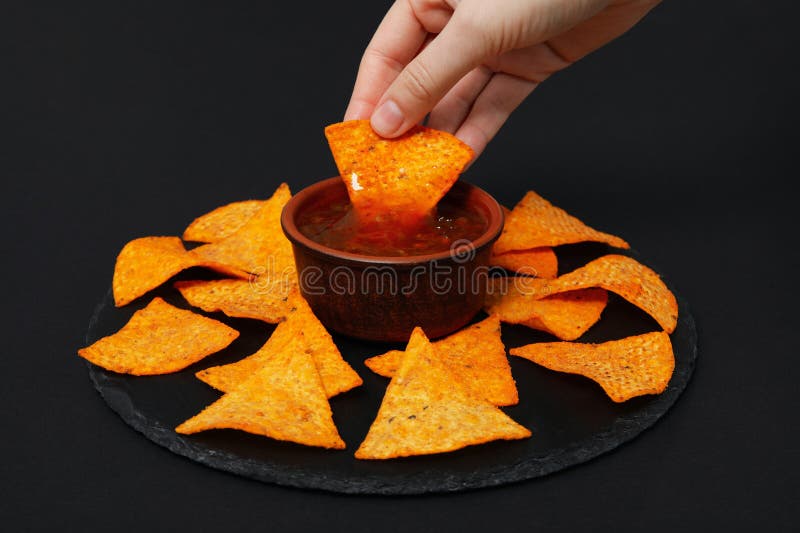 Concept of Tasty Snacks, Tasty Corn Chips Stock Image - Image of snack ...