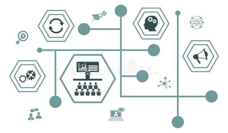 Concept of teaching stock illustration. Illustration of seminar - 259335273
