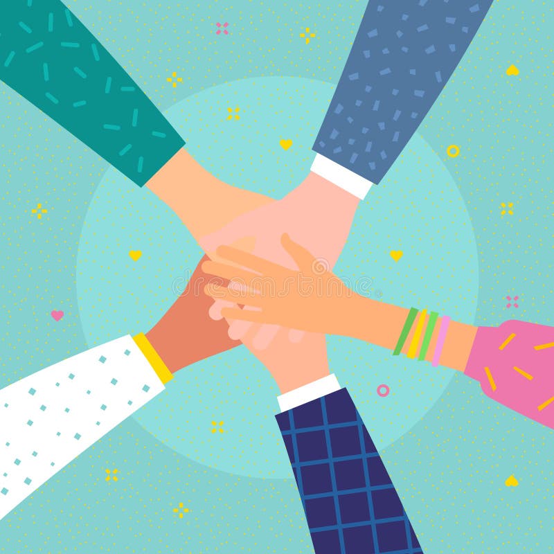 Stack Hands Showing Unity Teamwork Stock Illustrations – 127 Stack ...