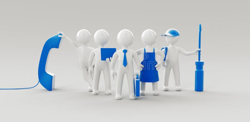 3d People - Concept Of Help And Support Stock Illustration ...