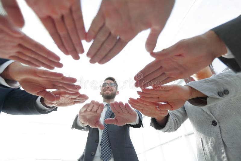 Business Team Showing Their Unity Stock Photo - Image of collaboration ...