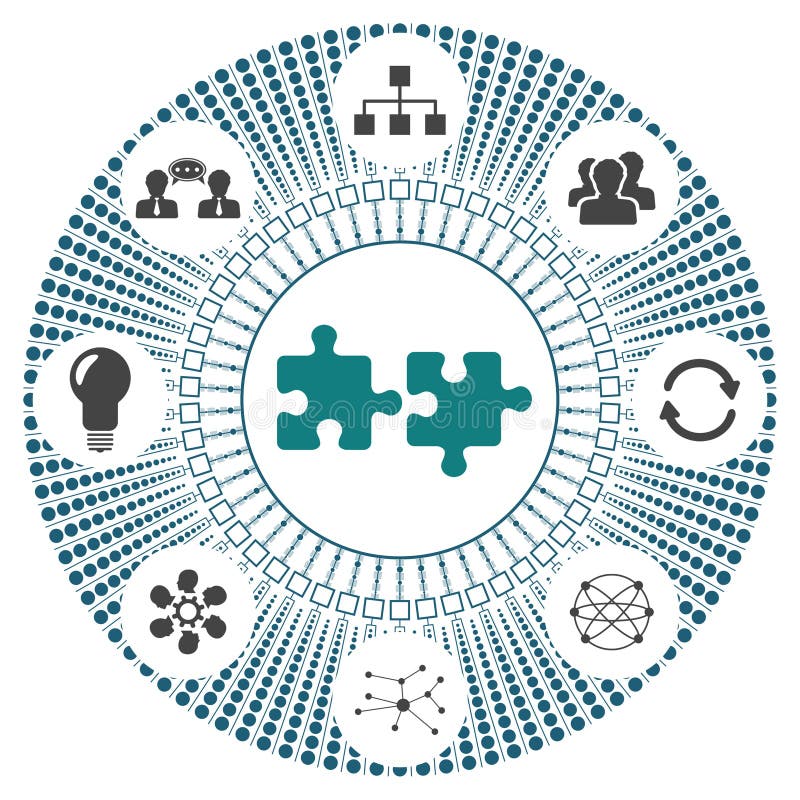 Concept of teamwork stock illustration. Illustration of business ...