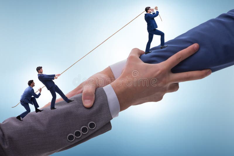 Concept of Teamwork and Mutual Support Stock Illustration ...