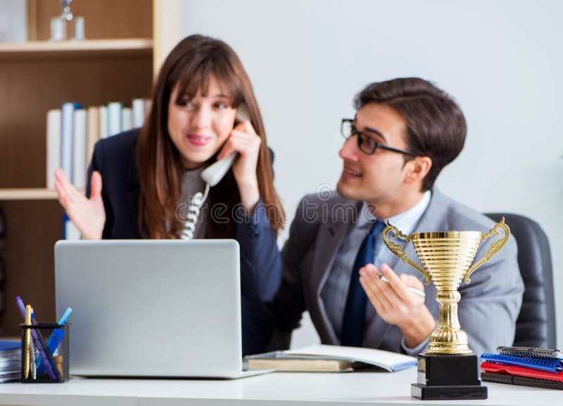 Concept of Teamwork with Prize Stock Photo - Image of achievement ...