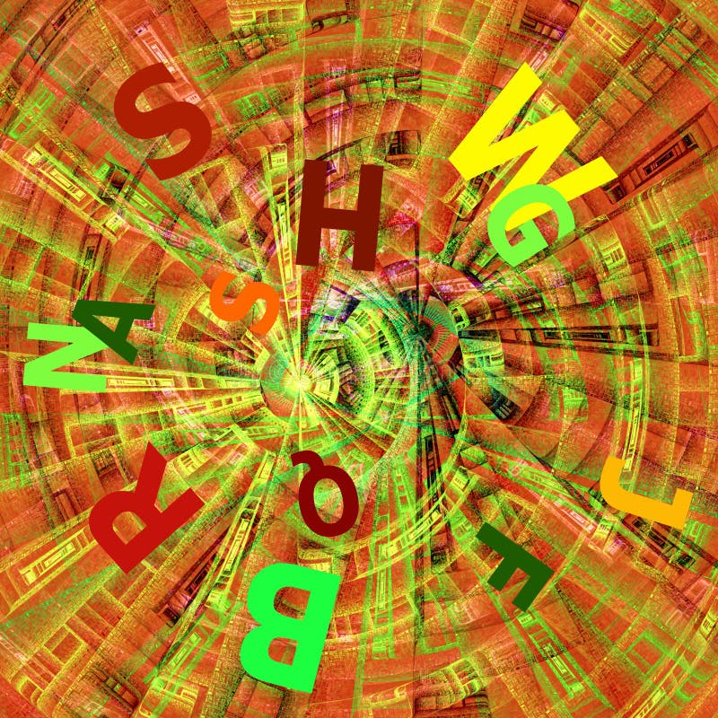 Concept Technical Background (violet, Green) Stock Illustration ...