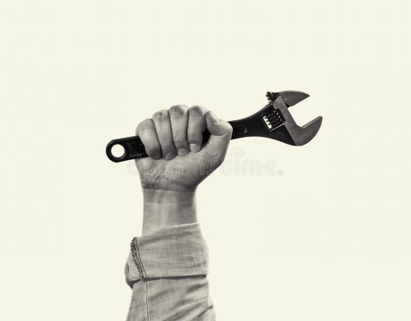 Concept of Technical Support. Black and White Image Stock Photo - Image ...