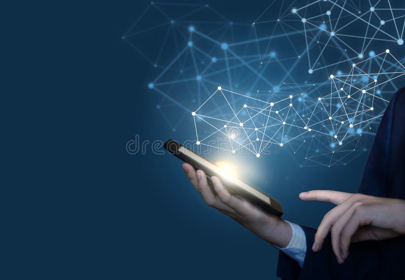 Concept of Technologies for Connecting Users. Stock Illustration ...