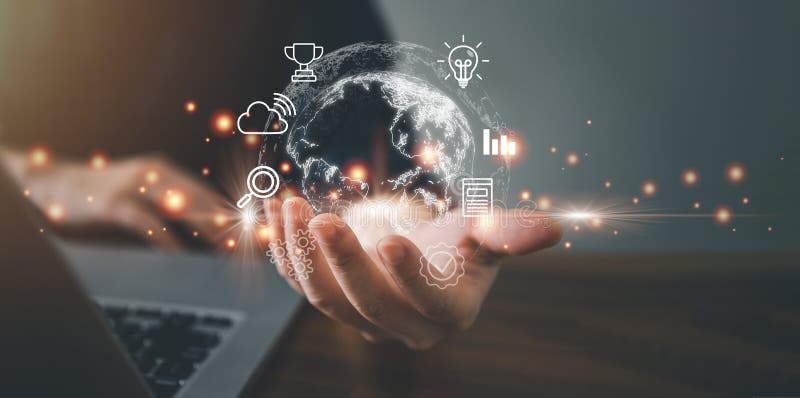 Technology and Business Global Internet Connection Application Concept ...