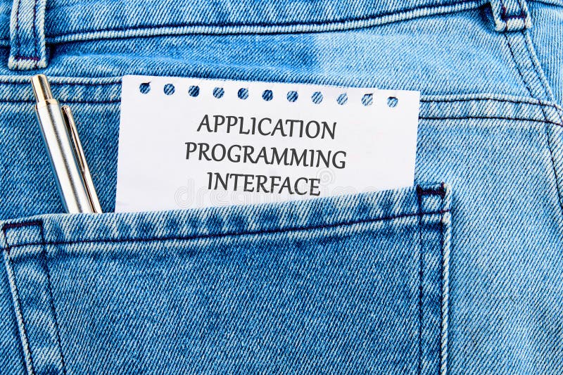 API - Application Programming Interface Concept with Person Working ...