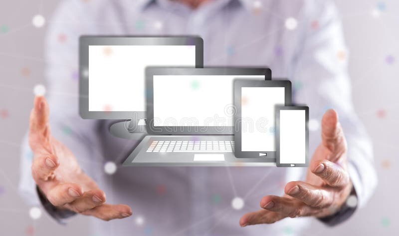 Concept of Technology Devices Stock Illustration - Illustration of ...