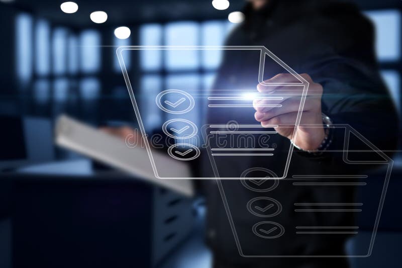 The Concept of Technology and Efficiency in Task Management Stock Image ...