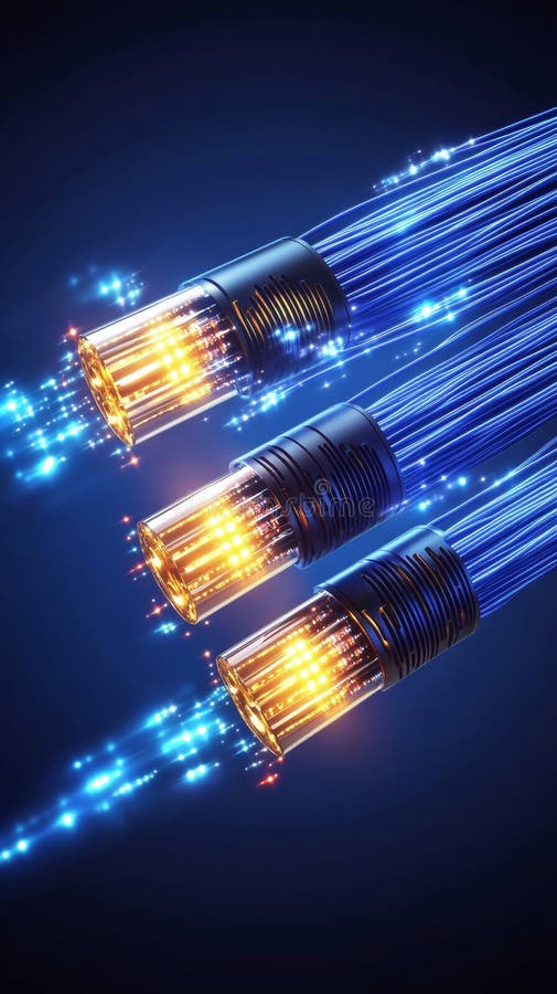 Concept for Technology and Innovation Design Featuring Glowing Blue ...