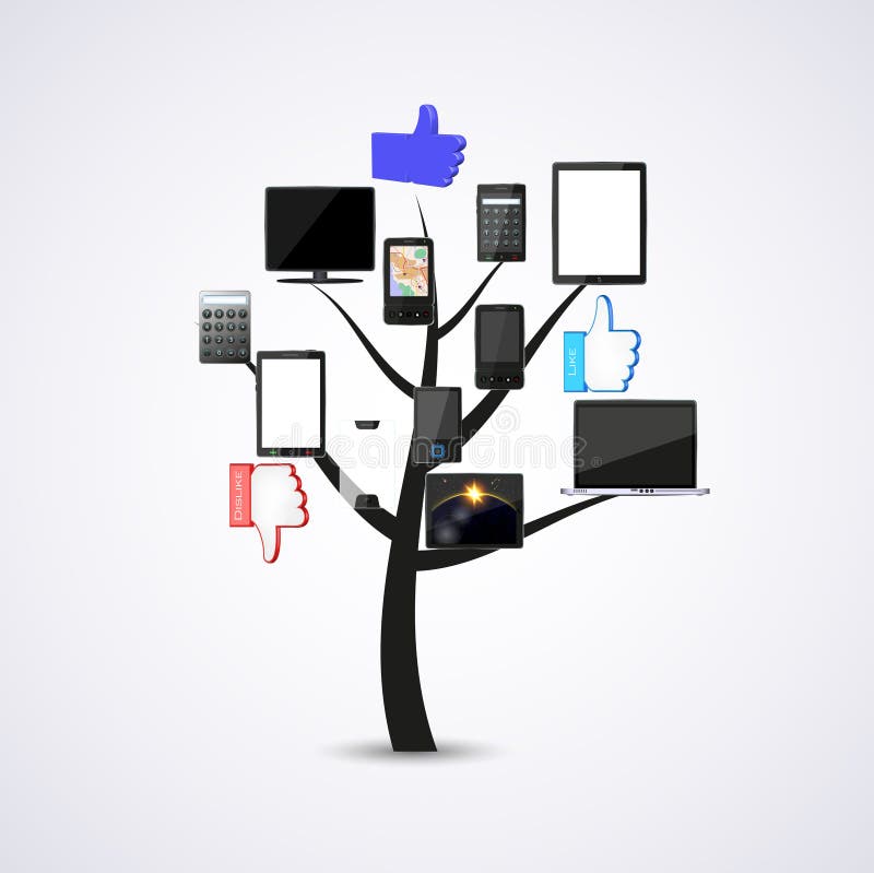 Concept Technology Tree. Vector Illustration Stock Image - Image of ...