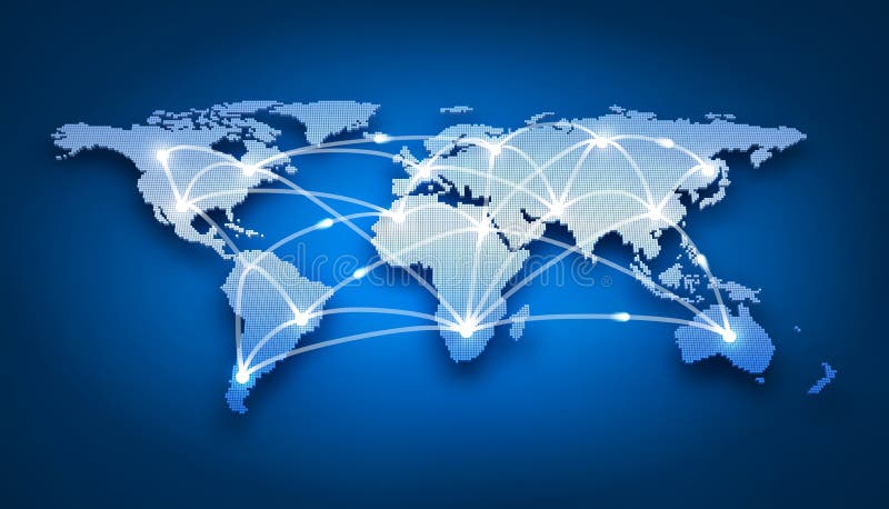 Global telecommunication stock illustration. Illustration of connected ...