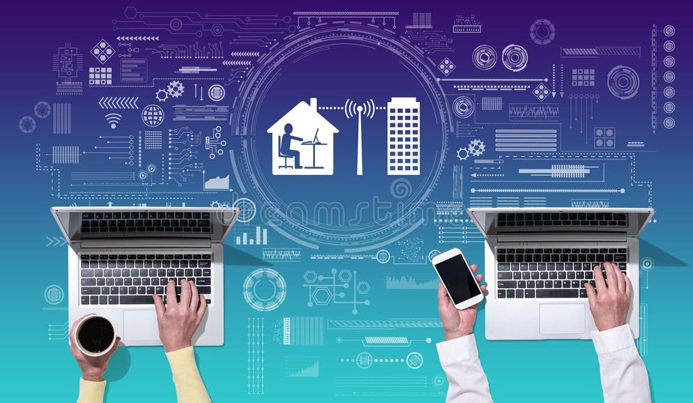 Concept of teleworking stock photo. Image of office - 320416616