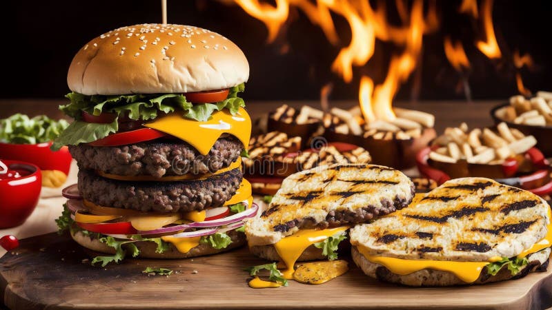 Temperature Mastery a Visual Tribute To National Cheeseburger Day.AI ...