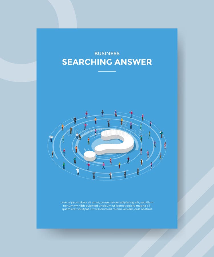 Searching Answer Concept for Template Banner and Flyer for Printing ...