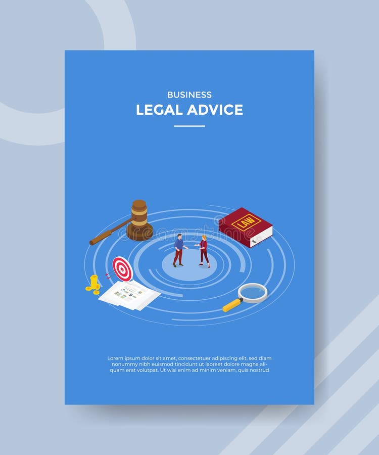 Legal Advice Concept for Template Banner and Flyer for Printing with ...