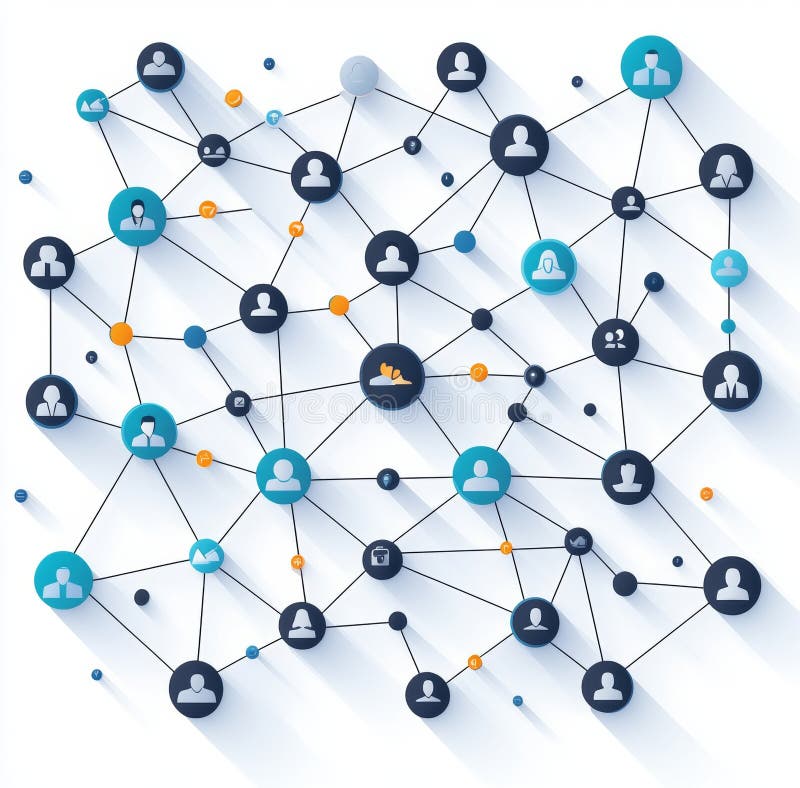People Web Community Networking Diagram Template Stock Photos - Free ...