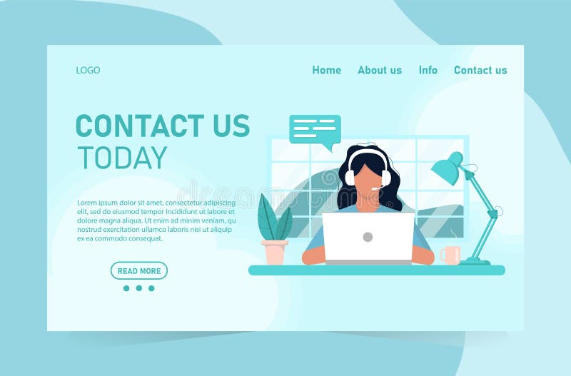 Customer support chat site stock illustration. Illustration of concept ...