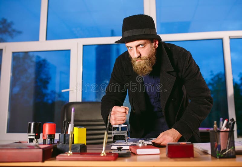 Concept. Thief Steals in the Office. Spy in the Office. Stock Photo ...