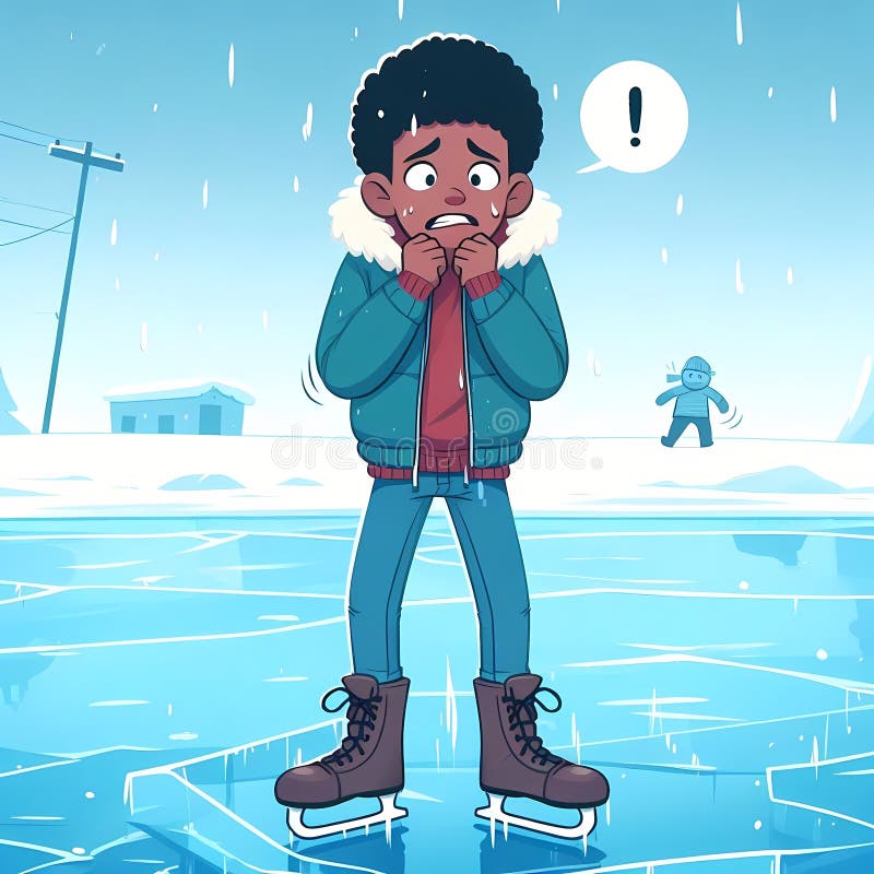 Concept: "on Thin Ice" Stock Illustration - Illustration of phrase ...