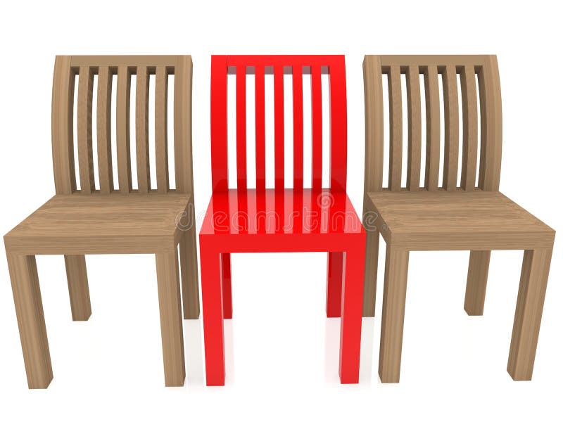 Concept of three chairs stock illustration. Illustration of design ...