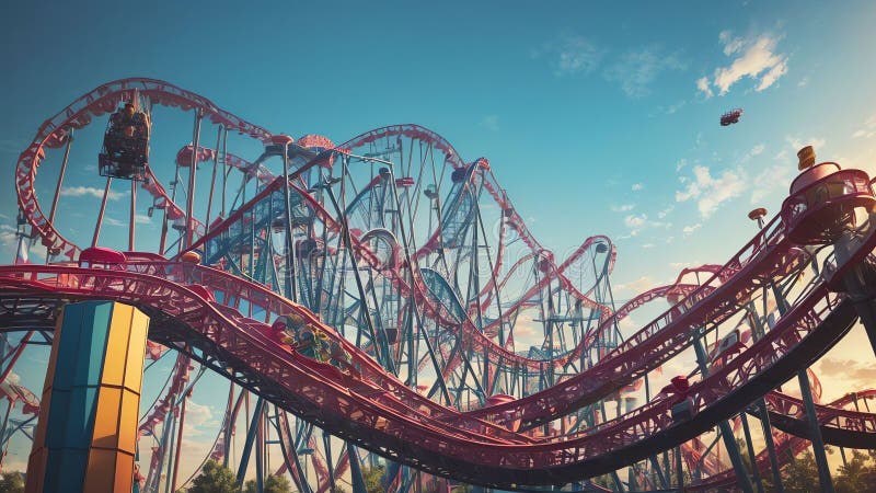 The Thrill of the Coaster Capturing Adrenaline in Motion.AI Generated ...