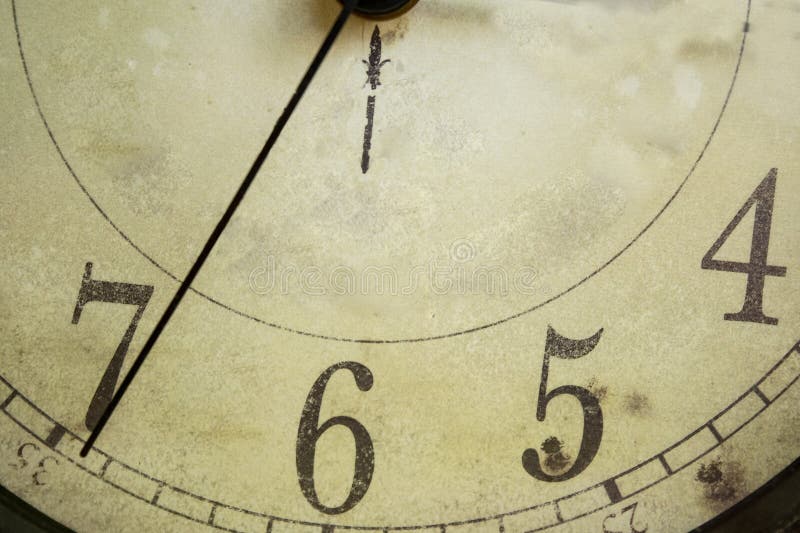 Concept of Time with an Ancient Clock Stock Photo - Image of number ...