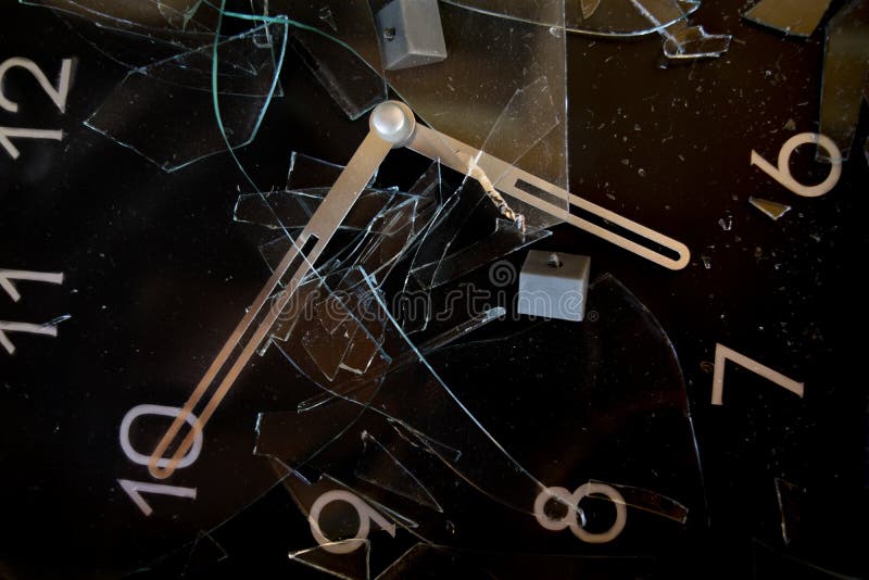 Concept of Time with a Clock with Broken Clock-face Stock Image - Image ...
