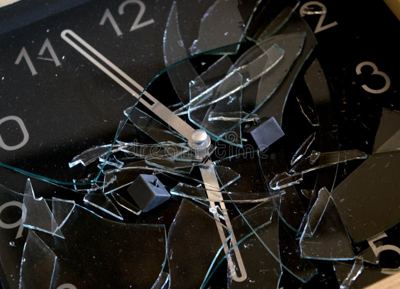 Concept of Time with a Clock with Broken Clock-face Stock Image - Image ...