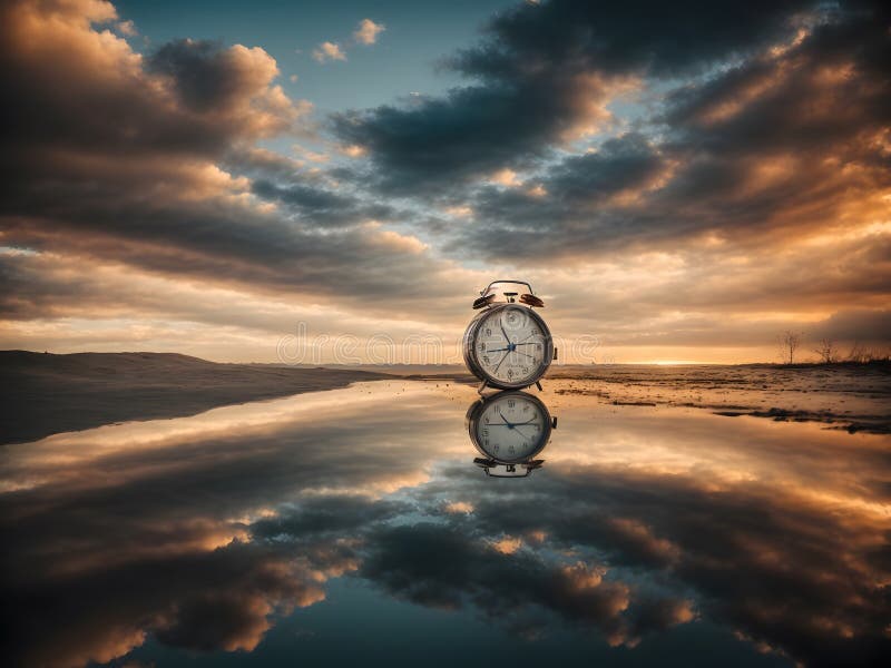 A Concept of Time Flies so Fast Stock Illustration - Illustration of ...