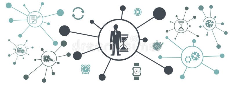Concept of time management stock illustration. Illustration of ...