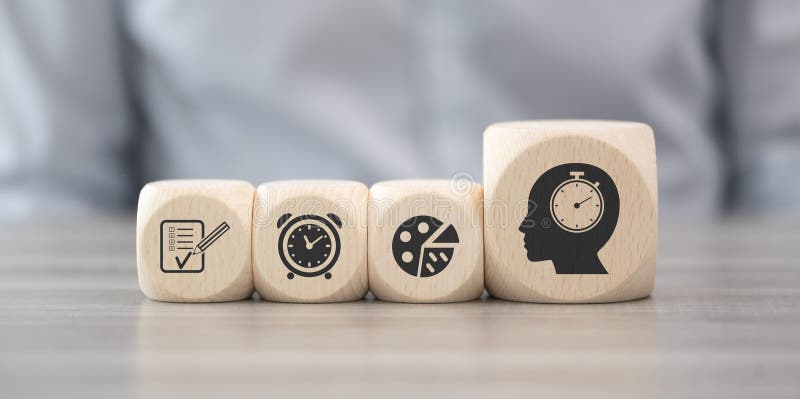 Concept of time management stock image. Image of block - 365040147