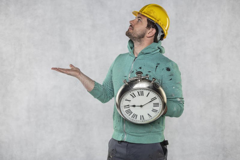 Concept of Time in Matters of Construction, Builder and Clock Stock ...