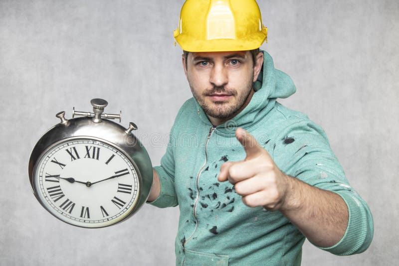 Concept of Time in Matters of Construction, Builder and Clock Stock ...