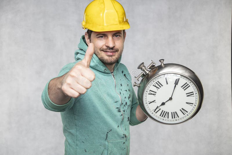 Concept of Time in Matters of Construction, Builder and Clock Stock ...