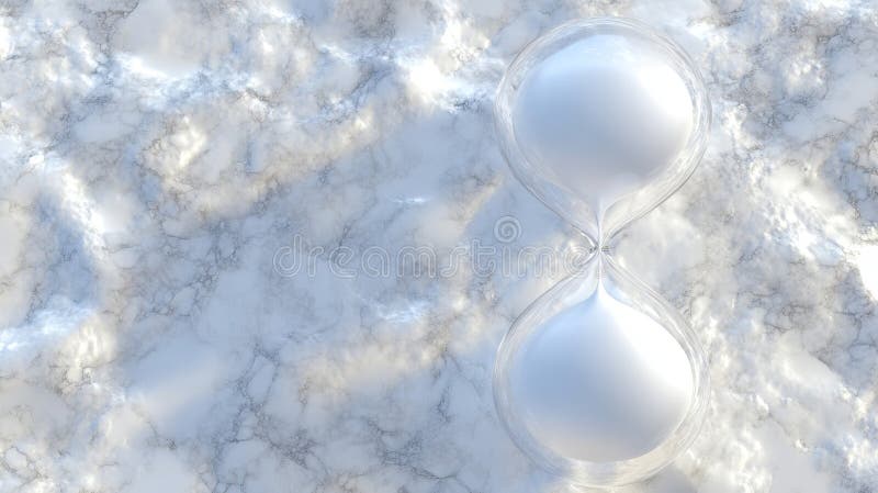 The Concept of Time is Represented by a White Hourglass Placed on a ...