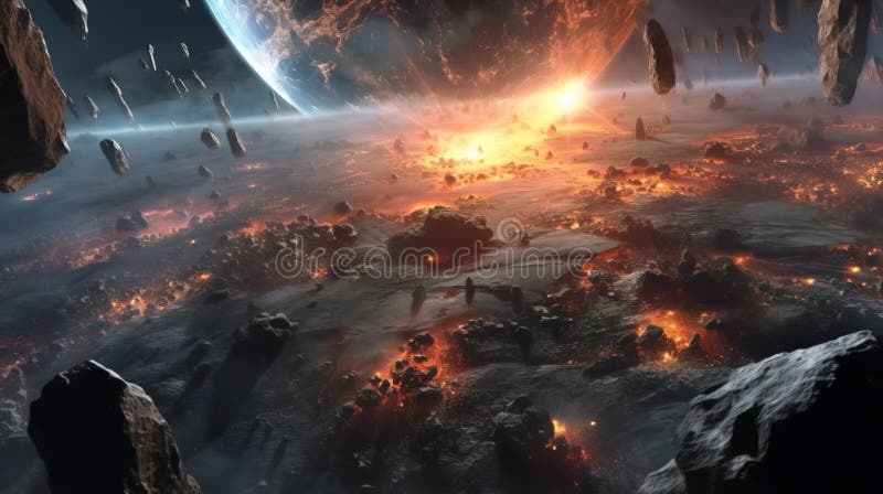 Concept of Time and Space, Surreal Fantasy Artwork Stock Illustration ...